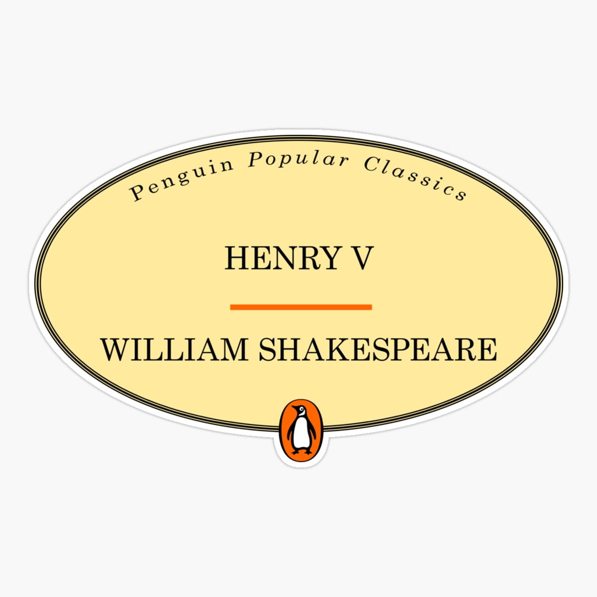 Onim Henry V William Shakespeare Popular Classics Logo Sticker, Phone ...