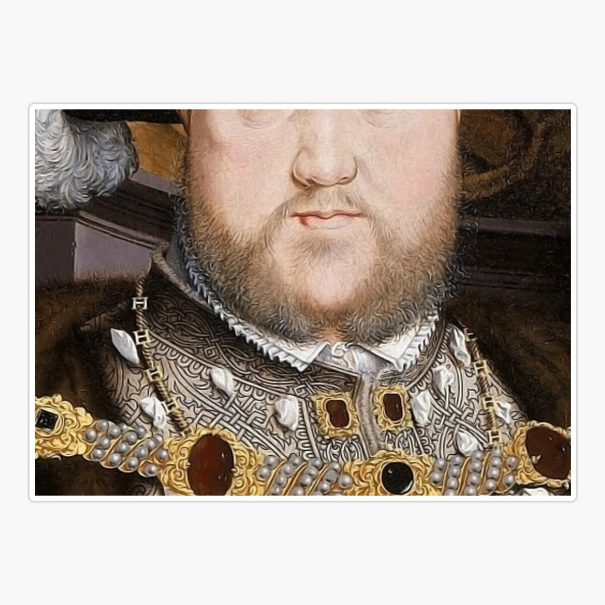 Onim Henry Viii Mask Sticker, Phone Decal Water Bottle Stickers Car ...