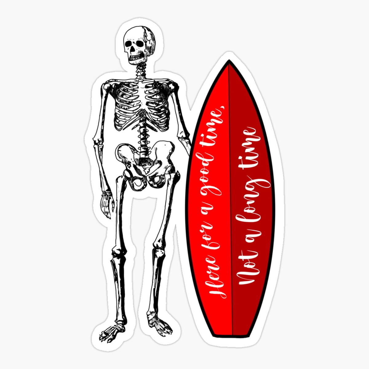 Onim Here For A Good Time, Not A Long Time Sticker, Phone Decal Water Bottle Stickers Car Decals ...