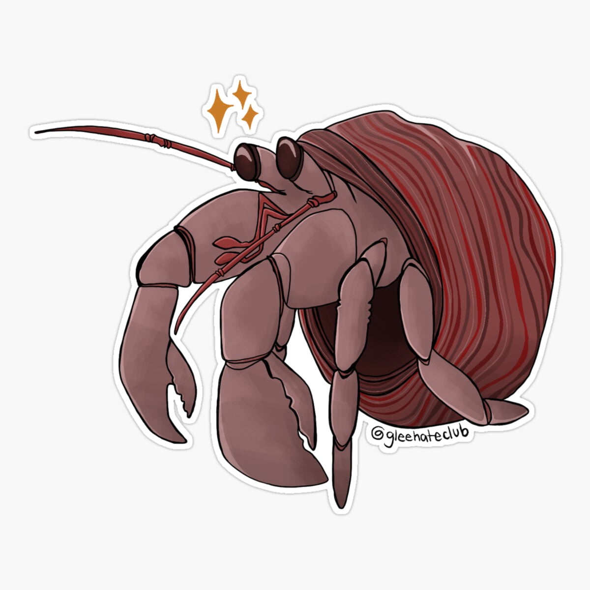 Onim Hermit Crab Time Sticker, Phone Decal Water Bottle Stickers Car ...