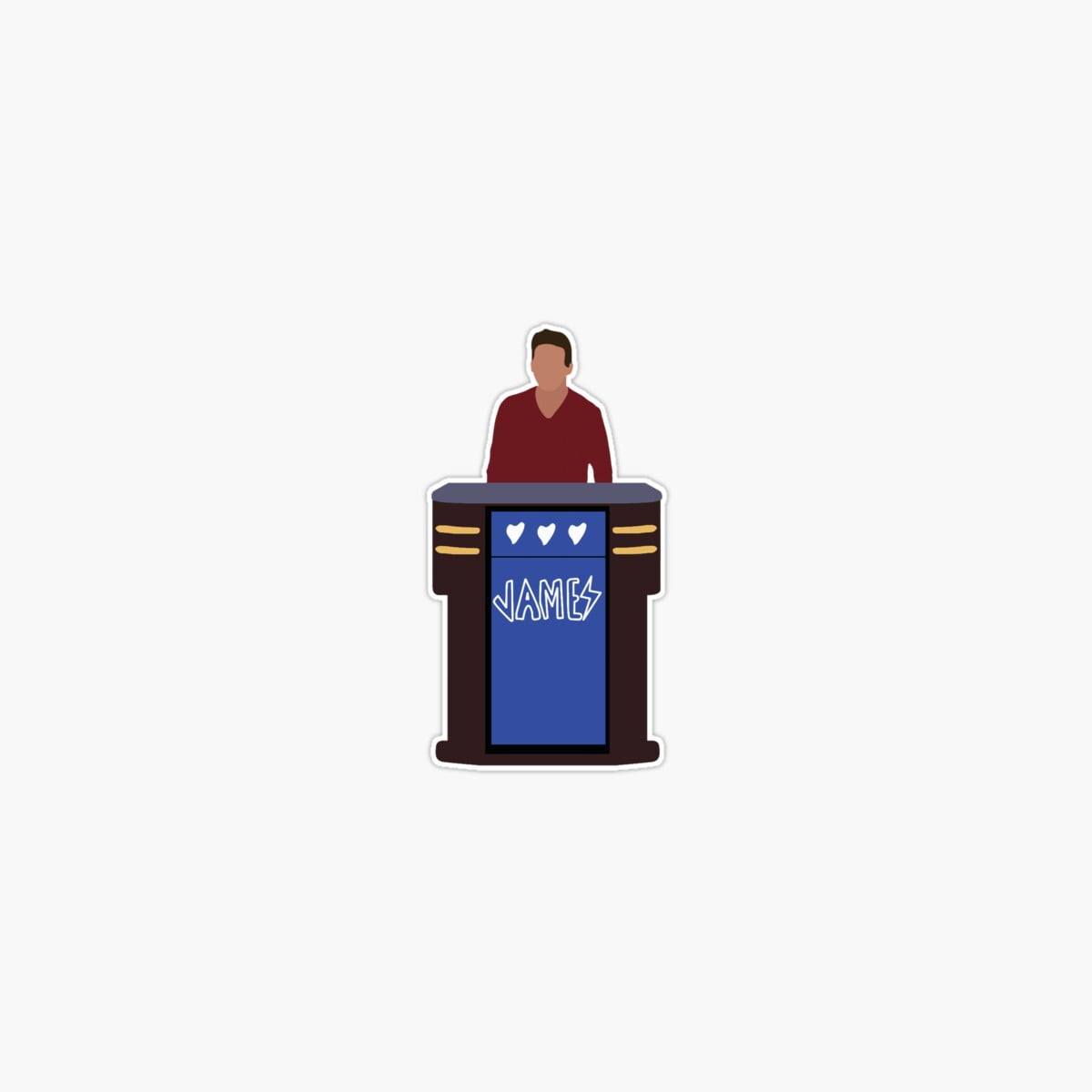Onim Heroes Of Quiz Shows James Holzhauer At The Podium () Sticker ...