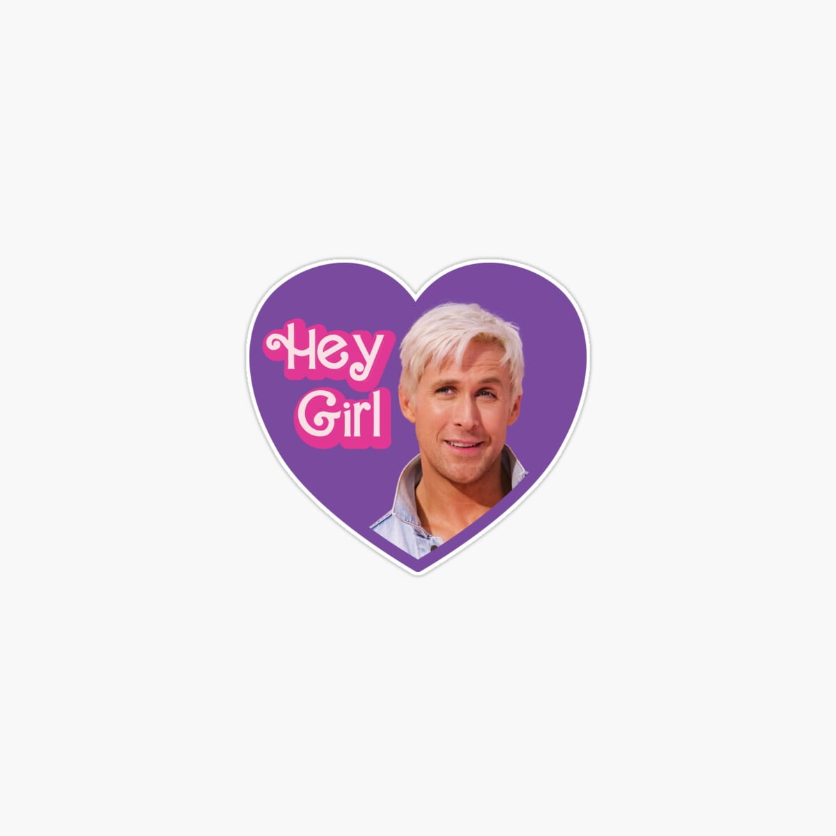 Onim Hey Girl.. Ken/Gosling Meme Mash Up Sticker, Phone Decal Water ...