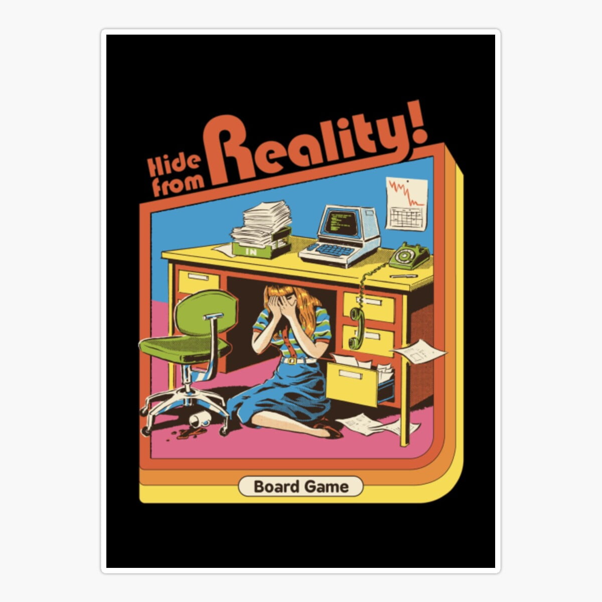 Onim Hide From Reality Sticker, Phone Decal Water Bottle Stickers Car ...