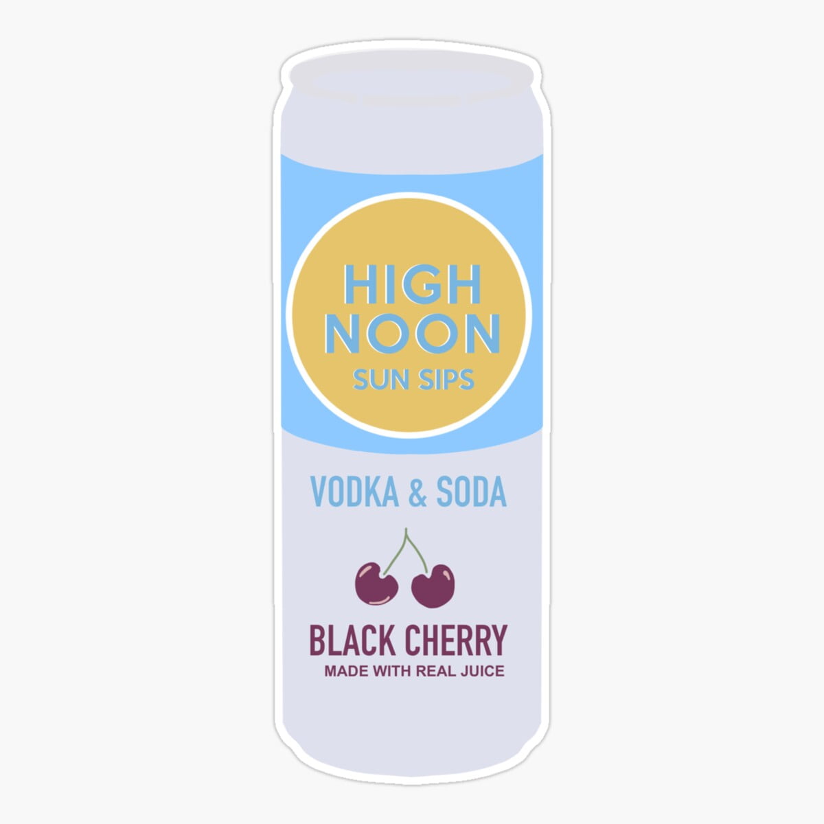 Onim High Noon Black Cherry Sticker, Phone Decal Water Bottle Stickers ...