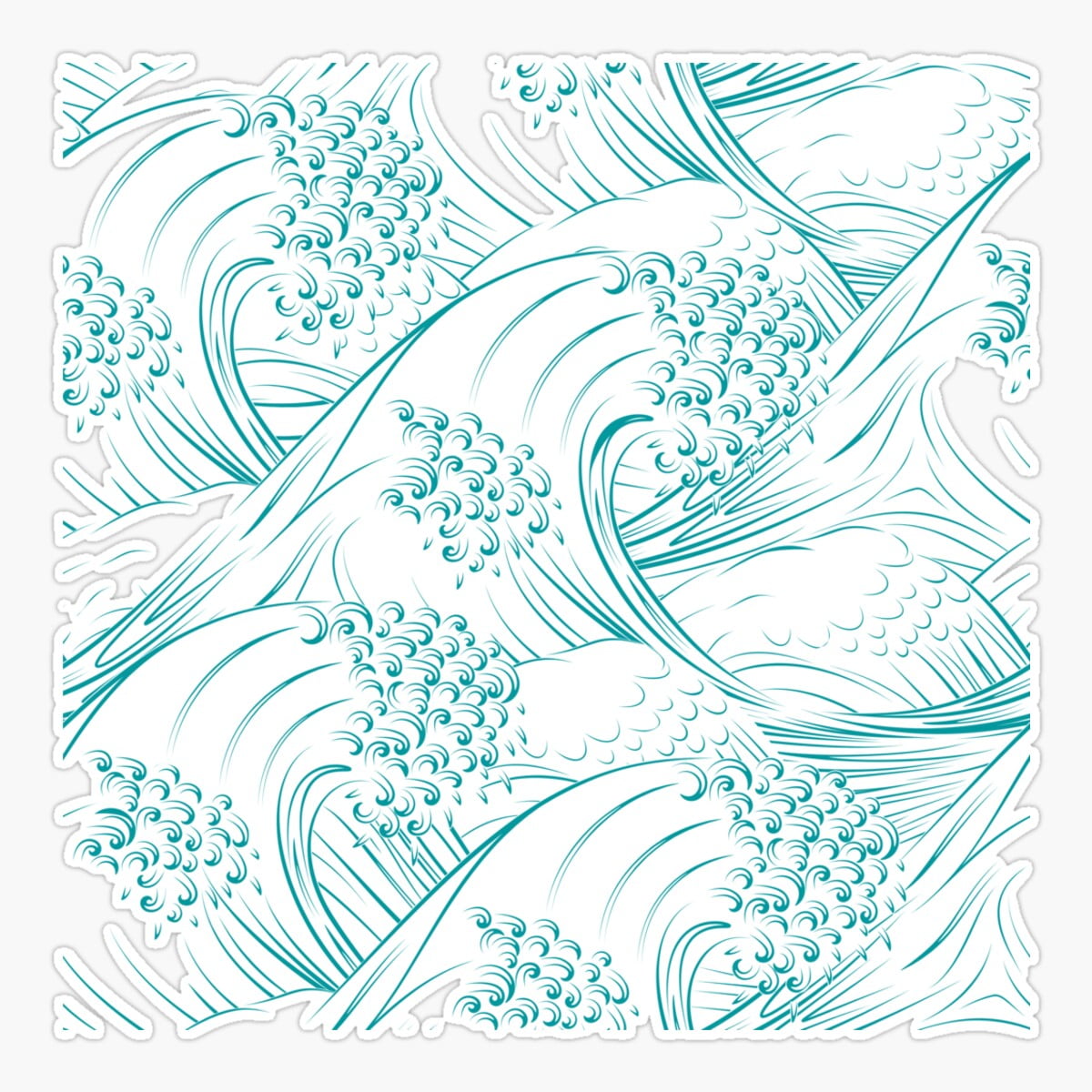 Onim High Tides In Sea Sticker, Phone Decal Water Bottle Stickers Car ...