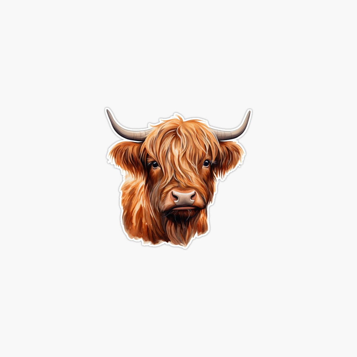 Onim Highland Cow Sticker, Phone Decal Water Bottle Stickers Car Decals ...