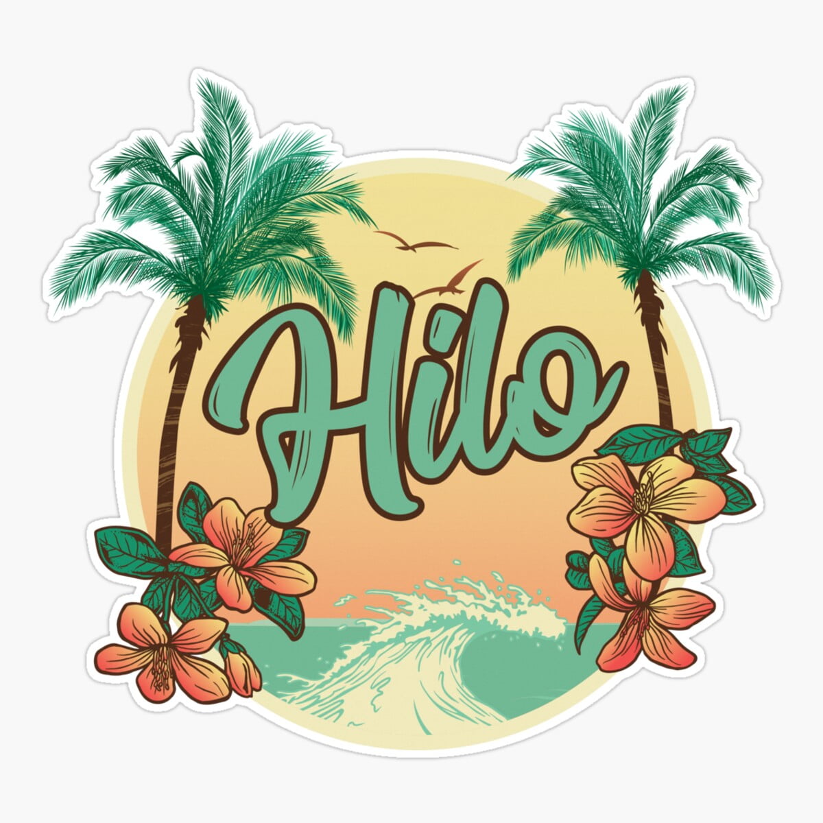 Onim Hilo Hawaii Sticker, Phone Decal Water Bottle Stickers Car Decals ...