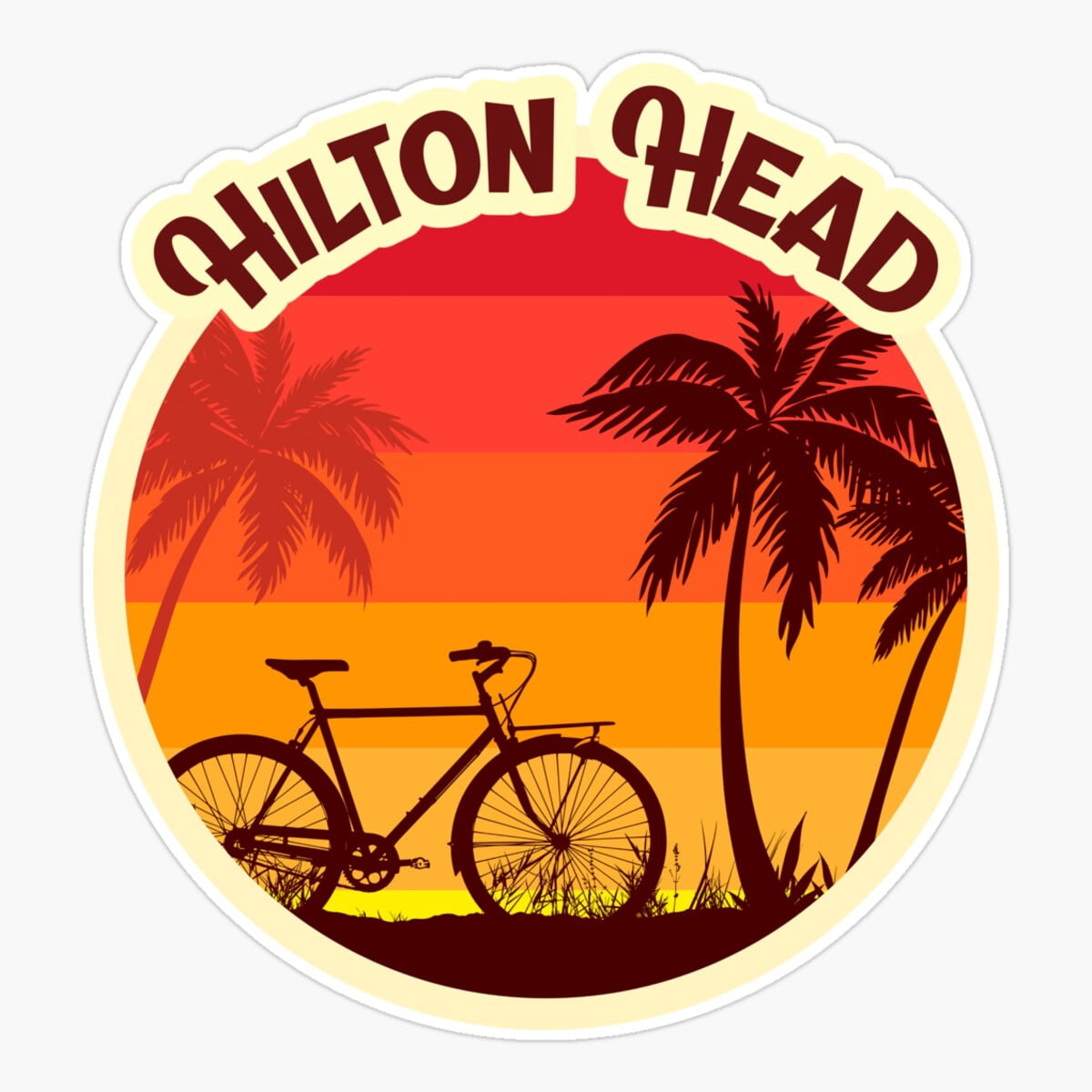 Onim Hilton Head Sunshine In A Beach With A Lonely Palm Tree And ...