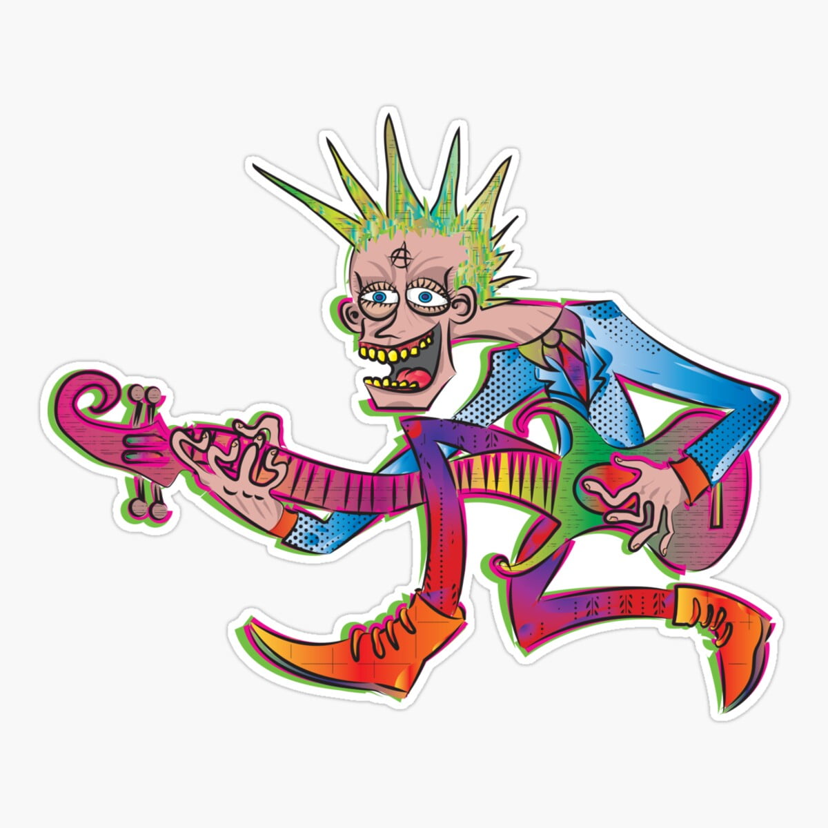 Onim Hippie Punk Sticker, Phone Decal Water Bottle Stickers Car Decals ...