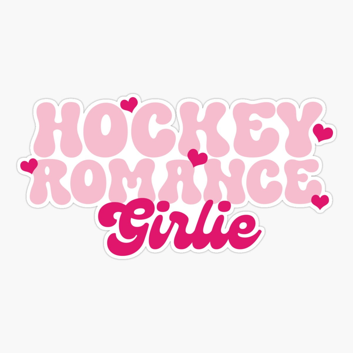 Onim Hockey Romance Girlie Book Club Readers Sticker, Phone Decal Water ...