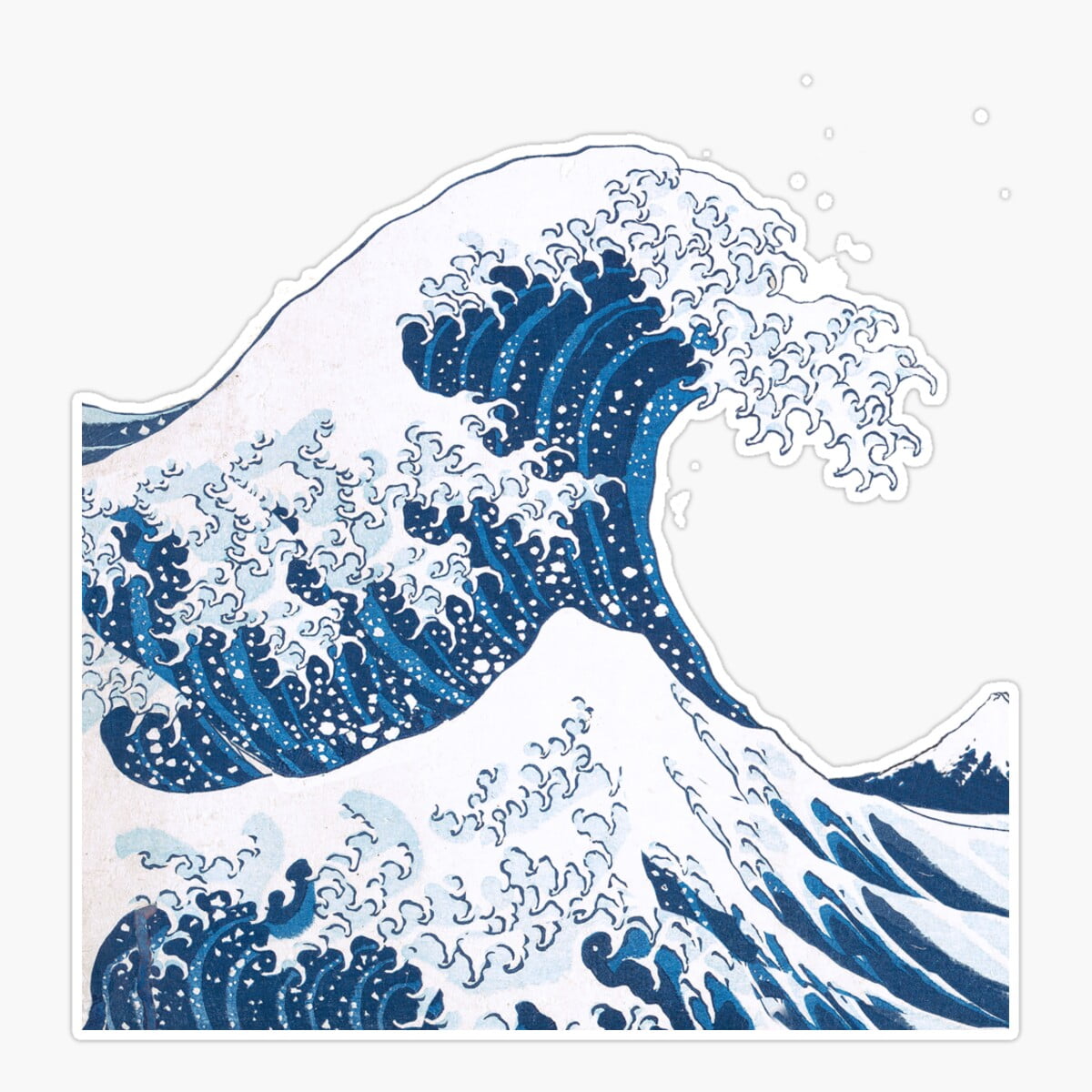 Onim Hokusai- The Great Wave Off Kanagawa Sticker Sticker, Phone Decal ...
