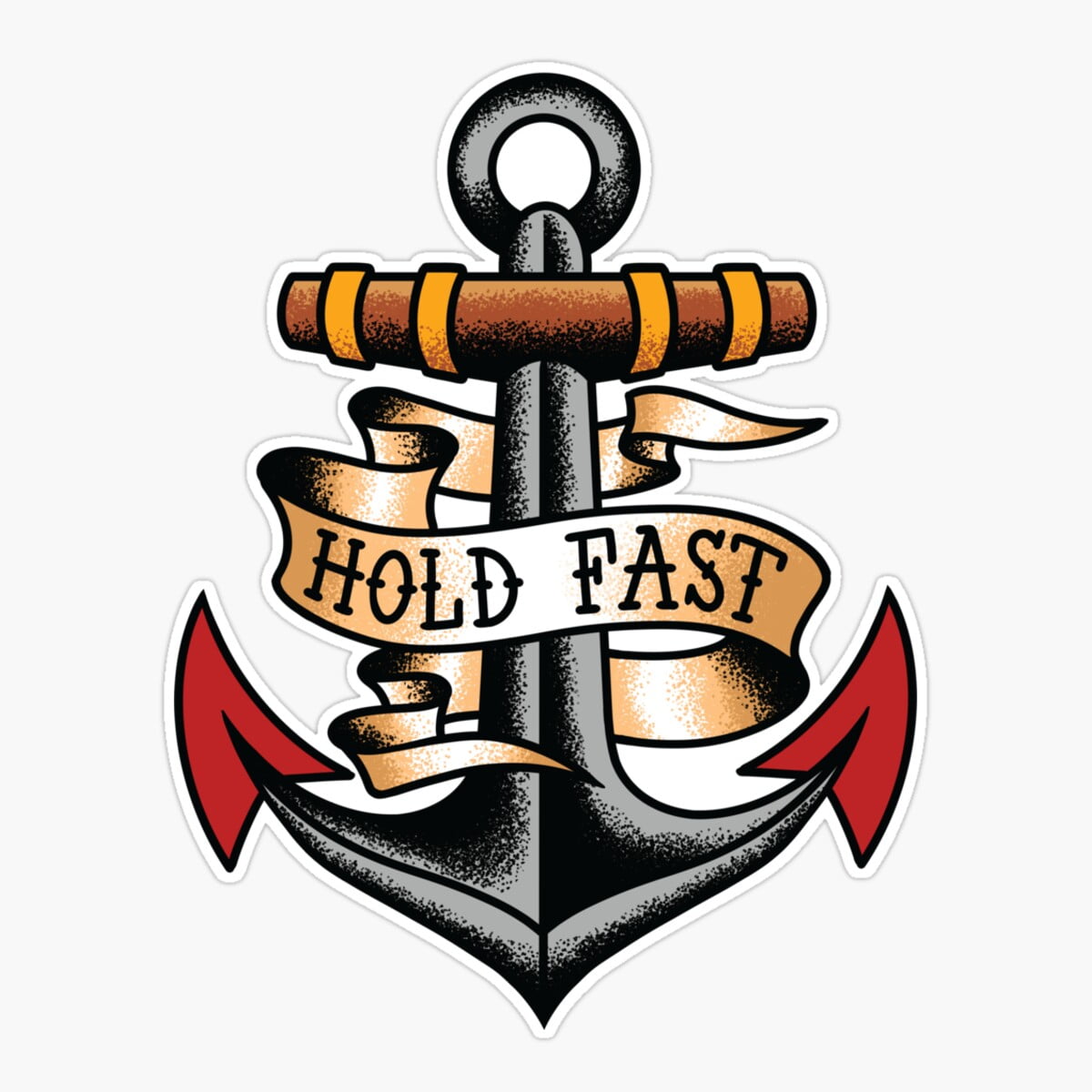Onim Hold Fast Anchor - American Traditional Nautical Art Sticker ...