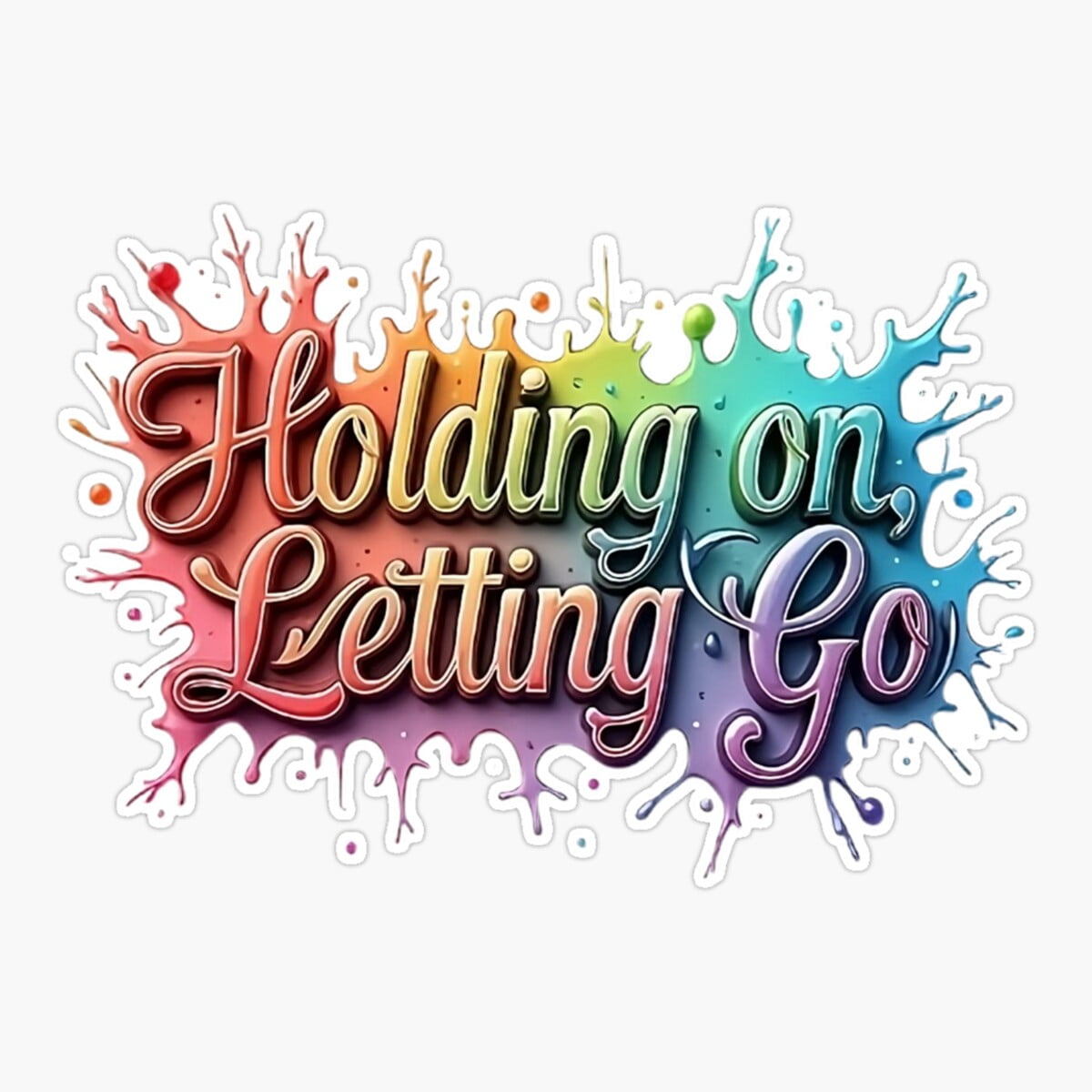Onim Holding On, Letting Go – Embracing Change And Memories Sticker ...