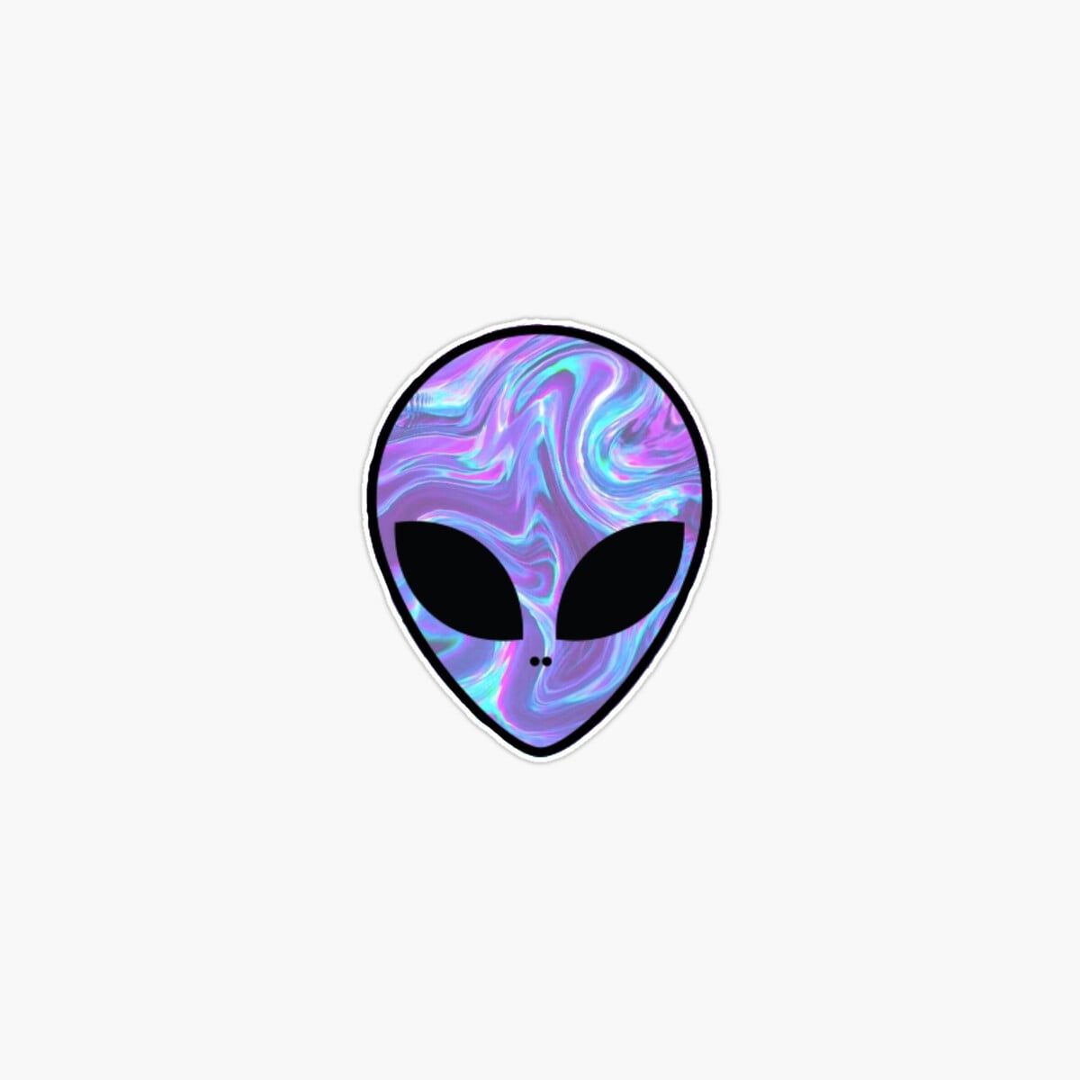 Onim Holographic Alien Sticker, Phone Decal Water Bottle Stickers Car ...