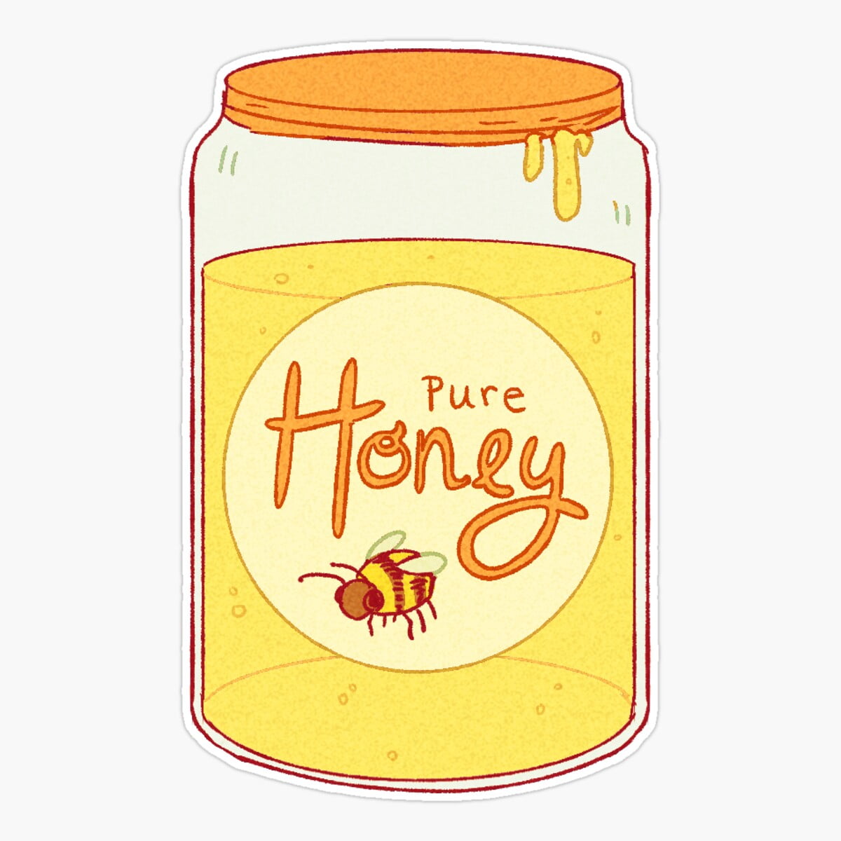 Onim Honey Jar Sticker, Phone Decal Water Bottle Stickers Car Decals ...