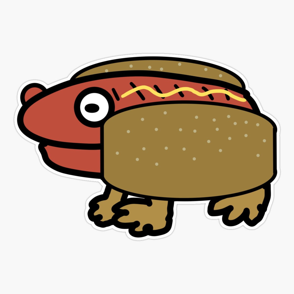 Onim Hot Dog Frog Sticker, Phone Decal Water Bottle Stickers Car Decals ...