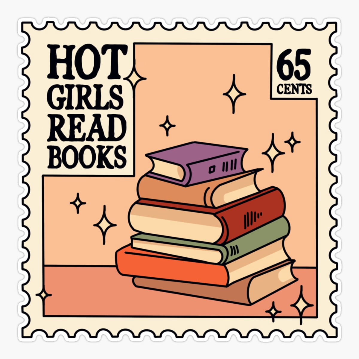 Onim Hot Girls Read Books Stamp Sticker, Phone Decal Water Bottle ...