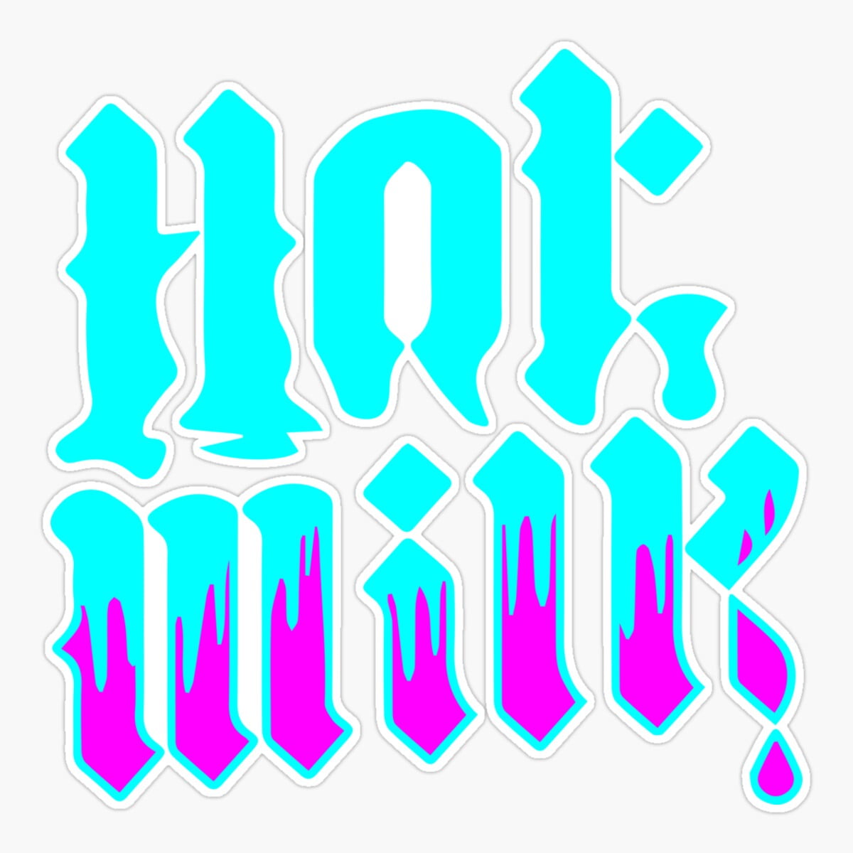 Onim Hot Milk Band Logo Sticker, Phone Decal Water Bottle Stickers Car ...