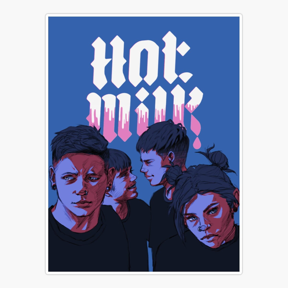 Onim Hot Milk Band Sticker, Phone Decal Water Bottle Stickers Car ...