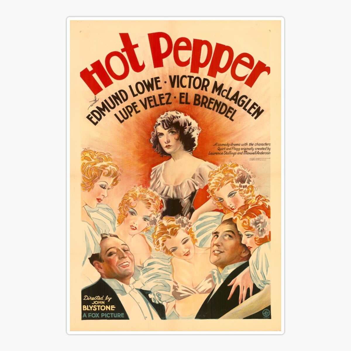 Onim Hot Pepper Classic Movie Poster Sticker, Phone Decal Water Bottle ...