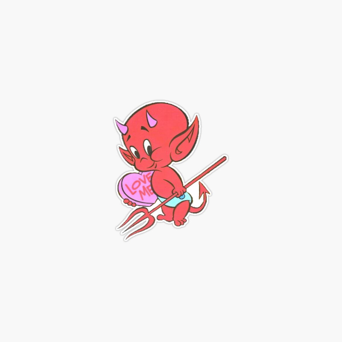 Onim Hot Stuff Baby Devil Sticker, Phone Decal Water Bottle Stickers ...