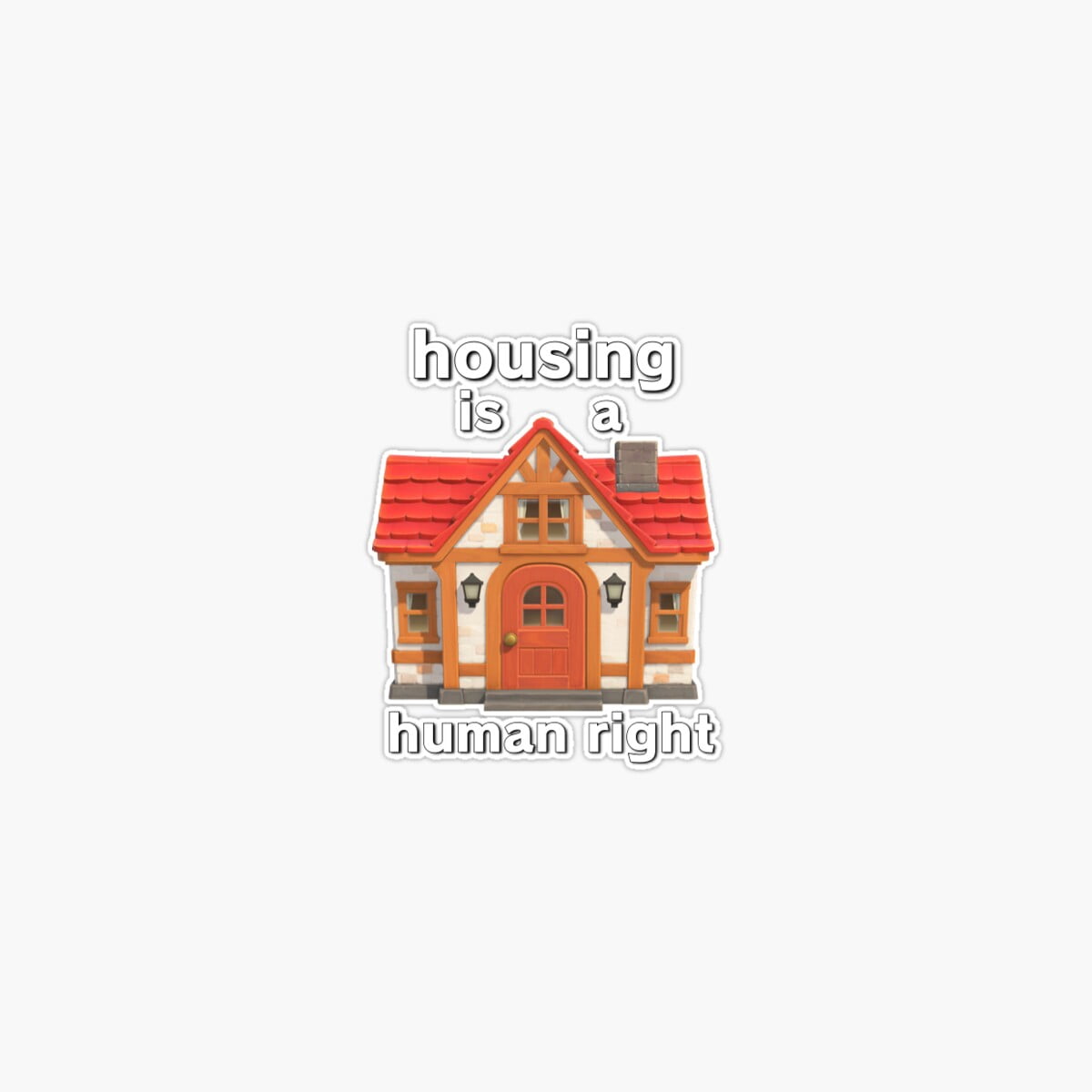 Onim Housing Is A Human Right Sticker, Phone Decal Water Bottle ...