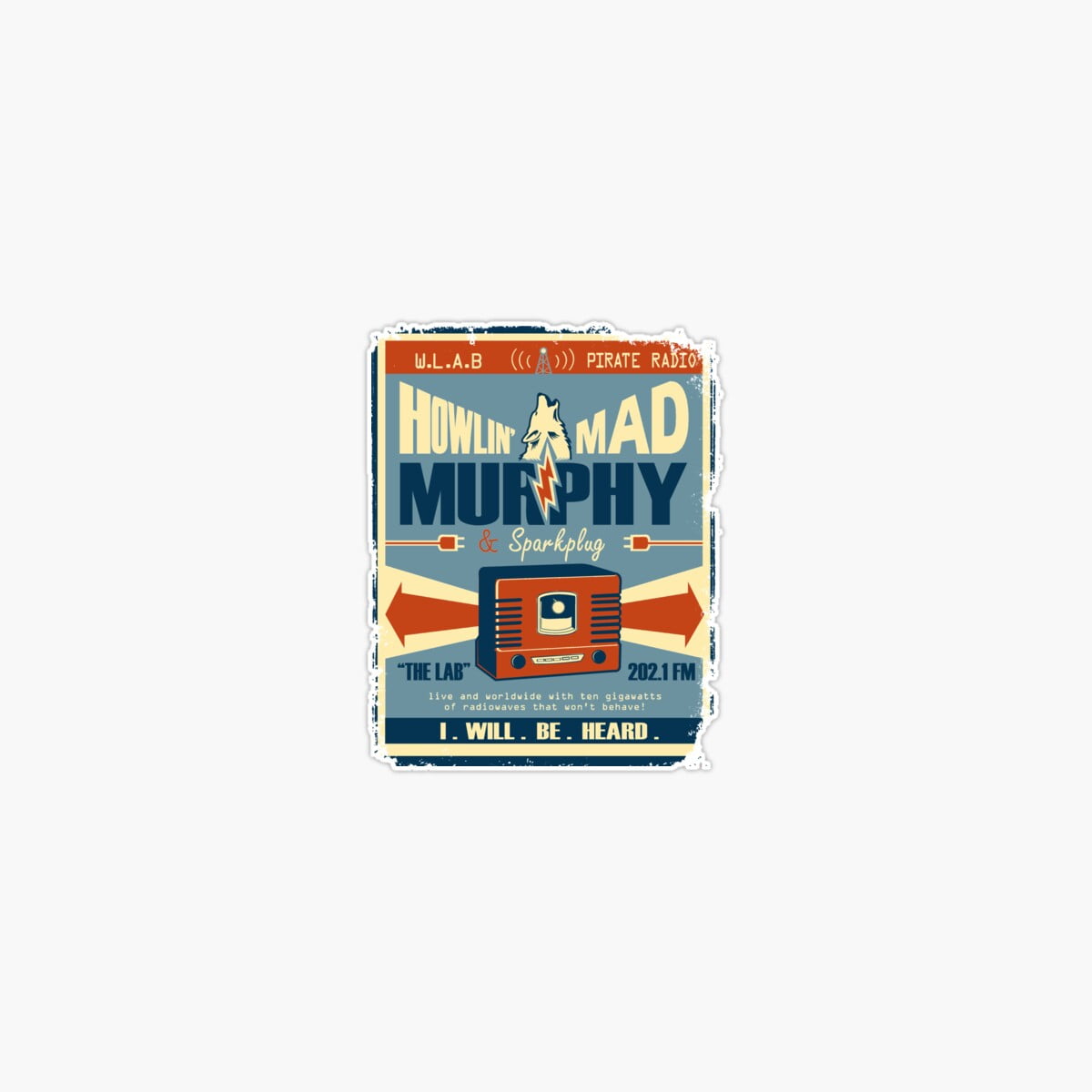 Onim Howlin Mad Murphy'S Sticker, Phone Decal Water Bottle Stickers Car ...