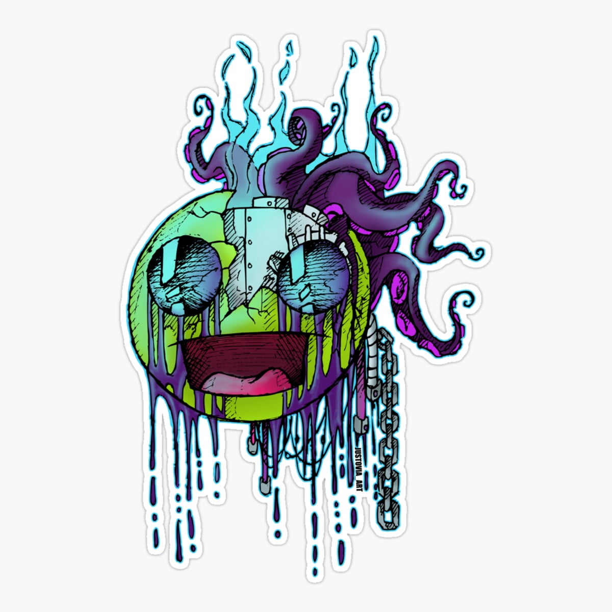 Onim Hull Breach Emoticon Sticker, Phone Decal Water Bottle Stickers ...