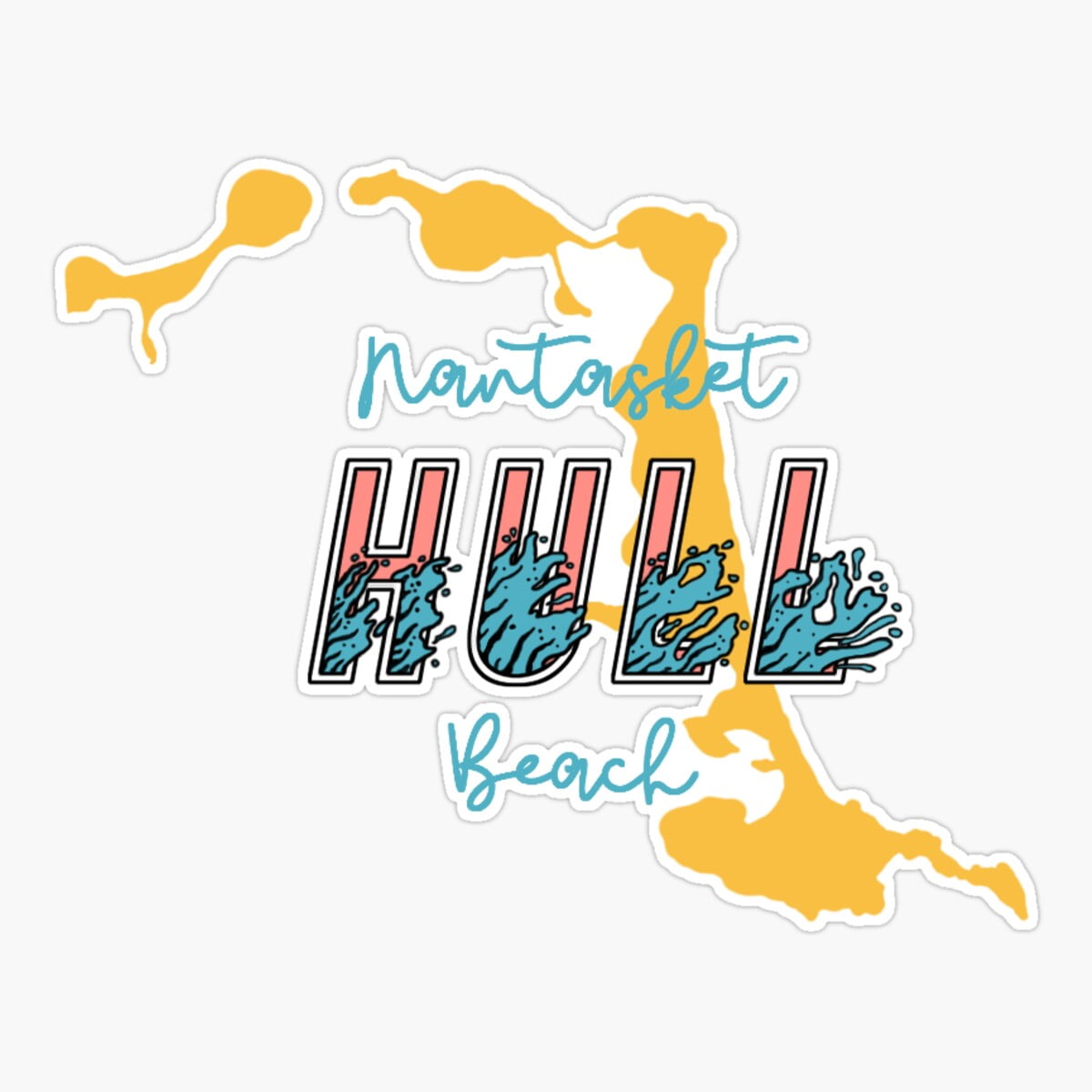 Onim Hull Massachusetts Sticker, Phone Decal Water Bottle Stickers Car ...