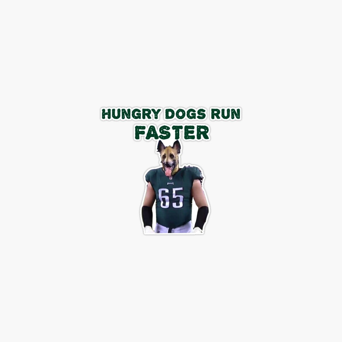 Onim Hungry Dogs Run Faster Eagles Sticker, Phone Decal Water Bottle ...
