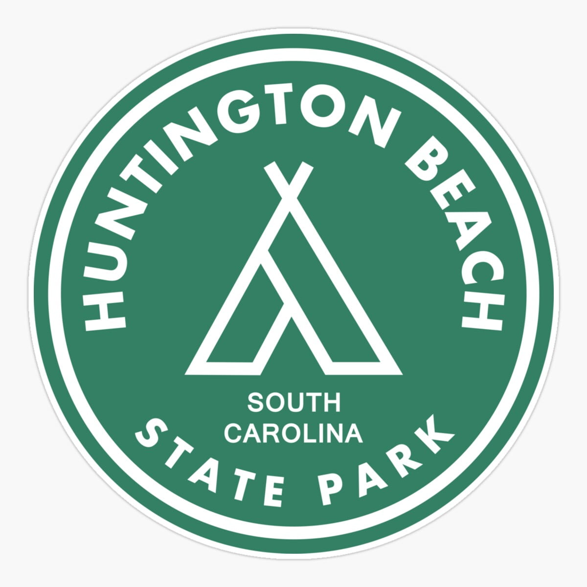 Onim Huntington Beach State Park South Carolina Tent Sticker, Phone ...