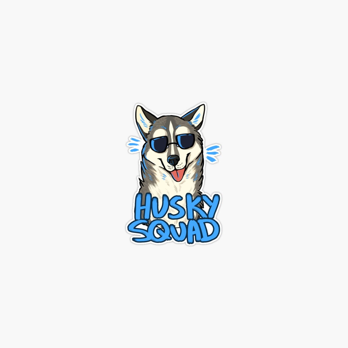 Onim Husky Squad Sticker, Phone Decal Water Bottle Stickers Car Decals ...