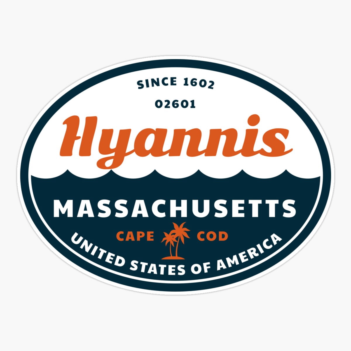 Onim Hyannis Sticker, Phone Decal Water Bottle Stickers Car Decals ...