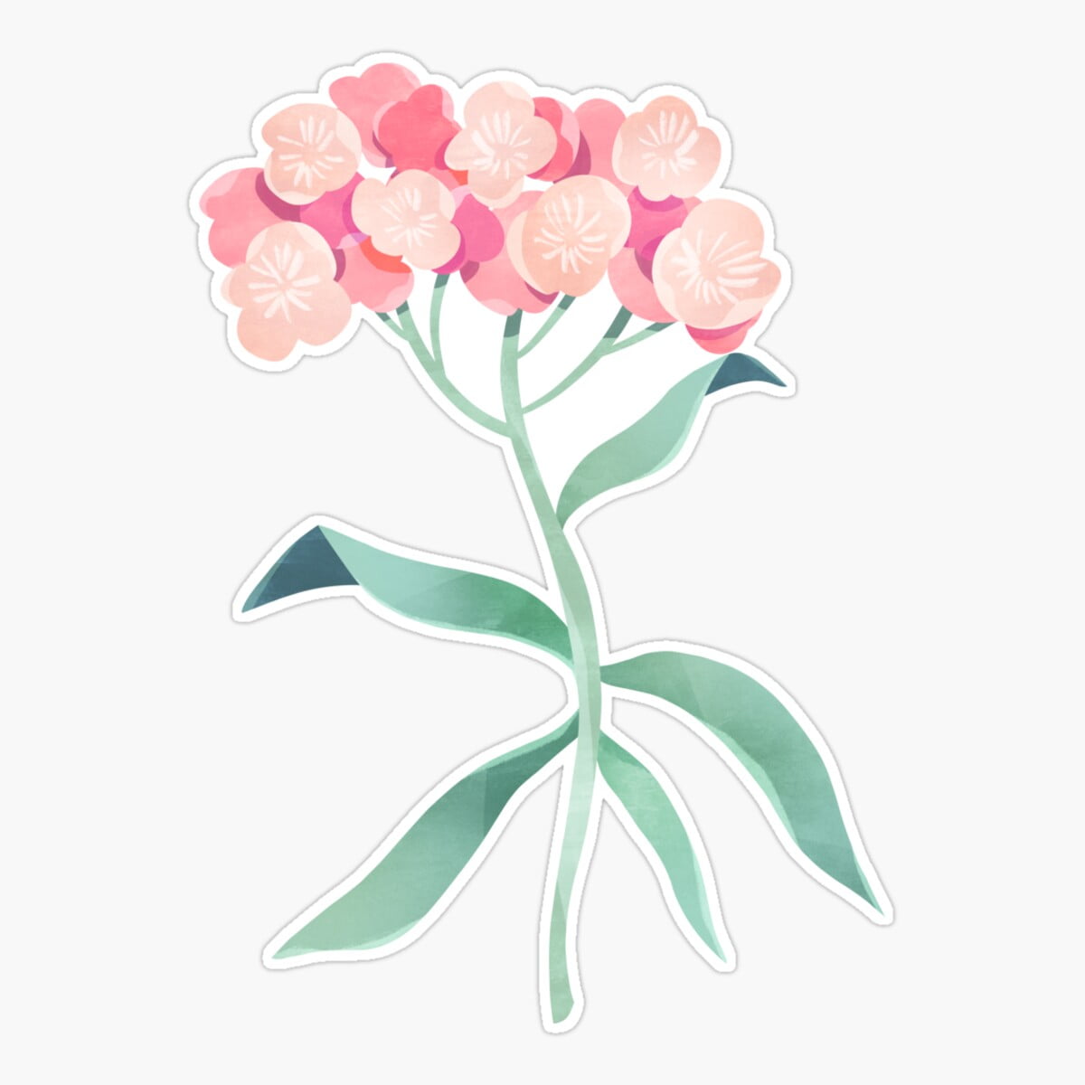 Onim Hydrangea Sticker, Phone Decal Water Bottle Stickers Car Decals ...