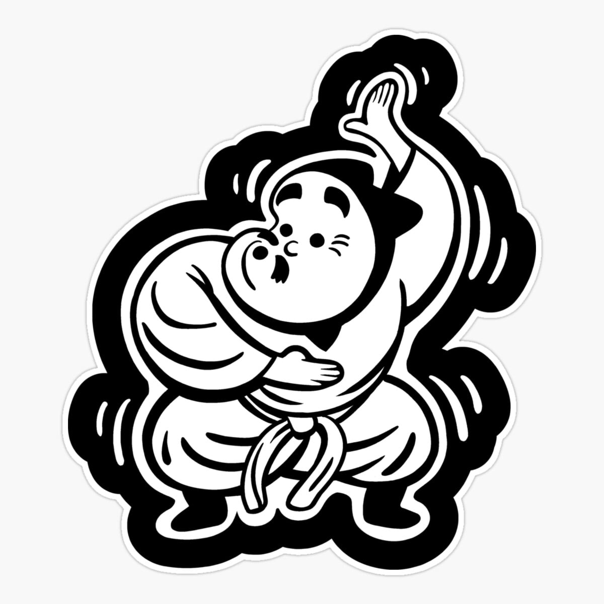 Onim Hyottoko Funny Dance. Japanese Traditional Art And Culture Sticker ...