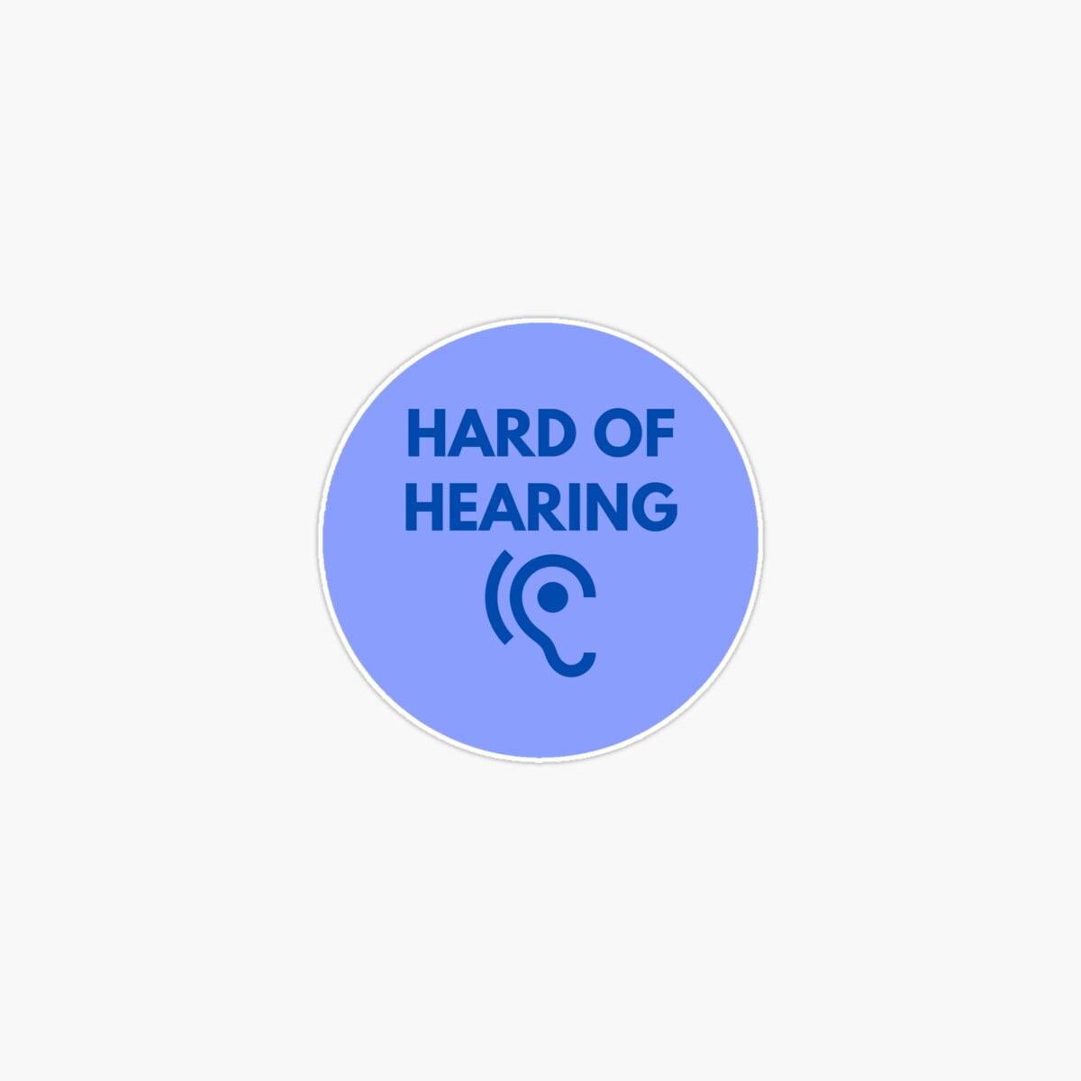 Onim I Am Hard Of Hearing, Hearing Impaired Blue Sticker, Phone Decal ...