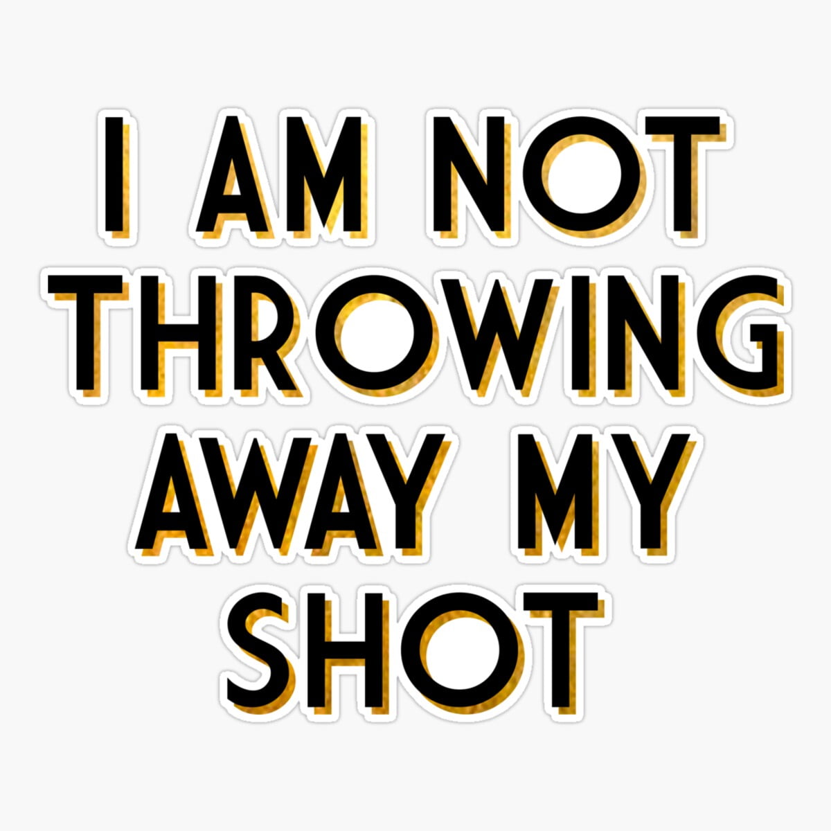 Onim I Am Not Throwing Away My Shot Sticker, Phone Decal Water Bottle Stickers Car Decals, Funny ...