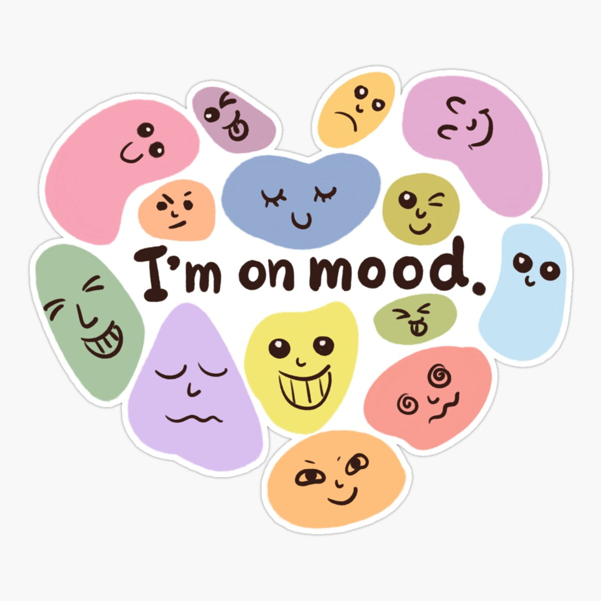 Onim I Am On Mood Sticker, Phone Decal Water Bottle Stickers Car Decals ...