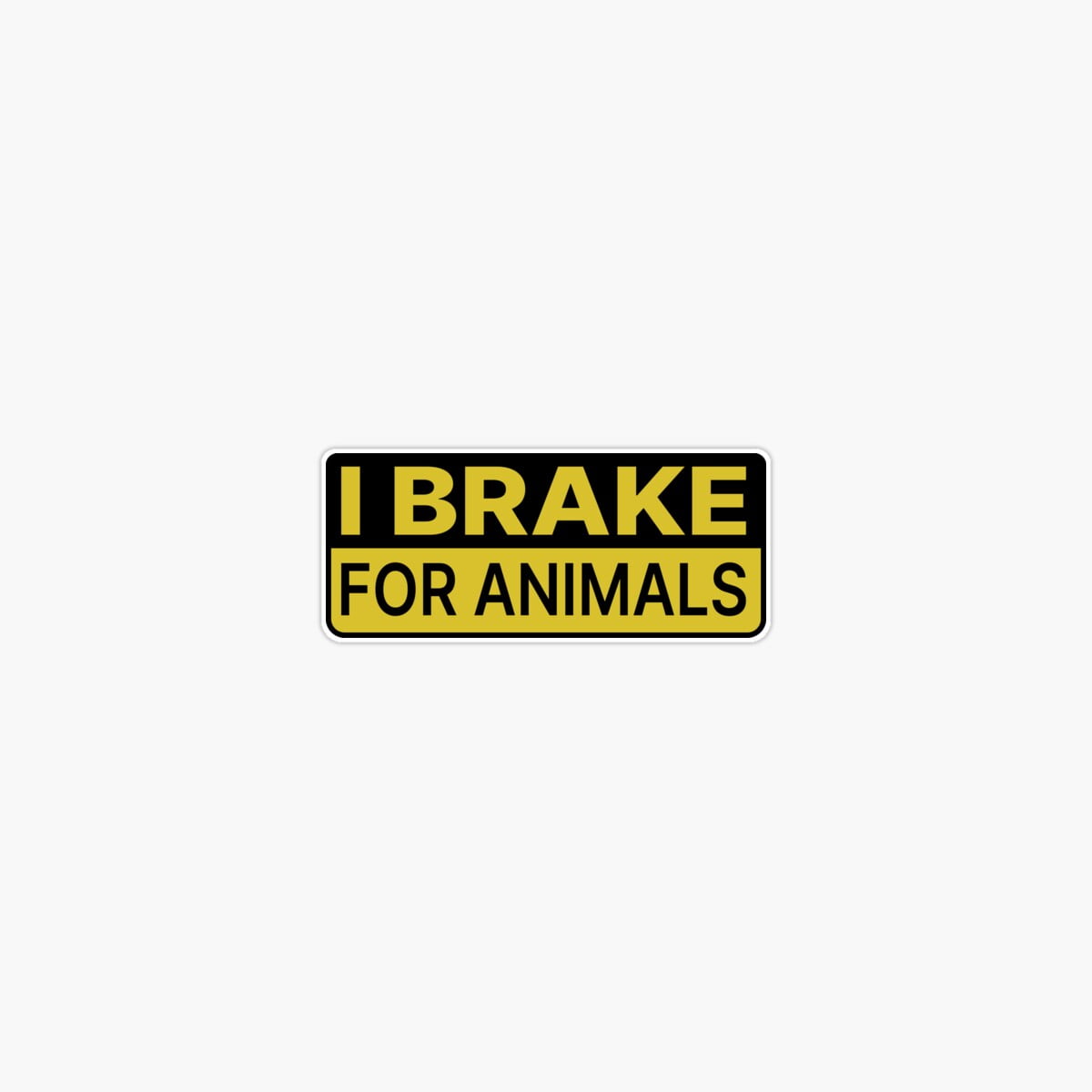 Onim I Brake For Animals Sticker, Phone Decal Water Bottle Stickers Car ...