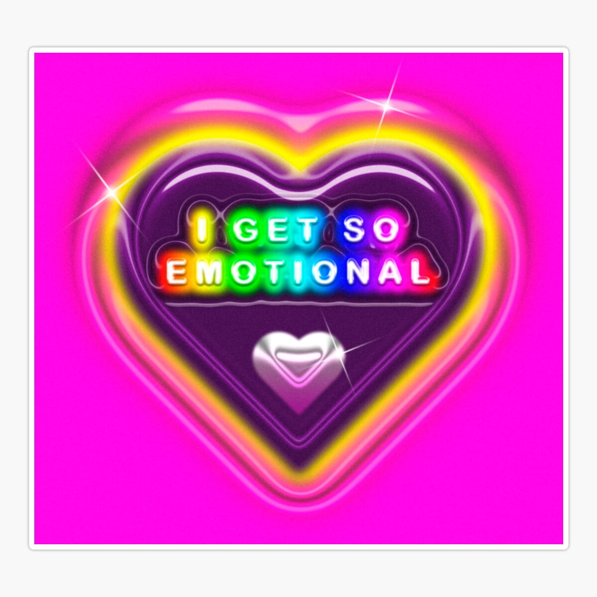 Onim I Get So Emotional Sticker, Phone Decal Water Bottle Stickers Car ...