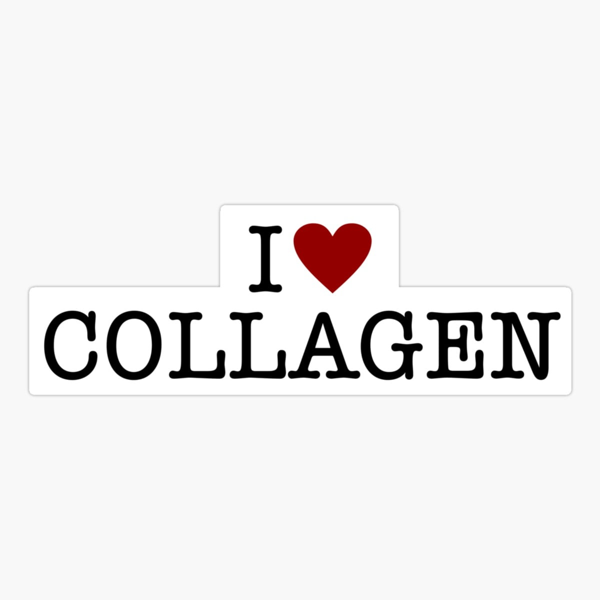 Onim I Heart Collagen Sticker, Phone Decal Water Bottle Stickers Car ...