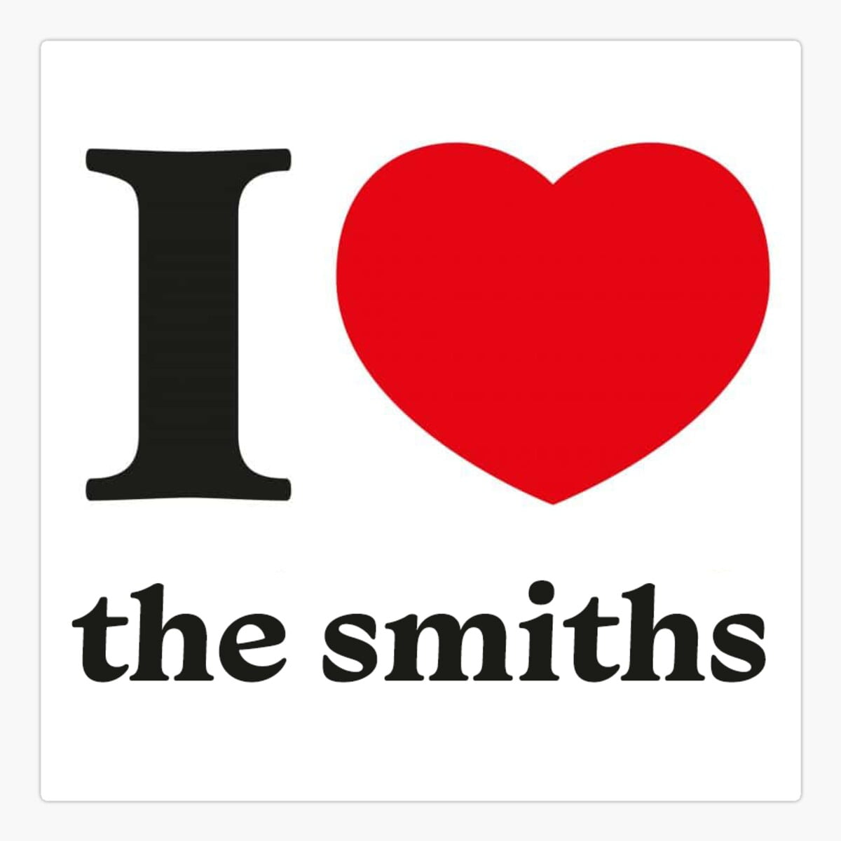 Onim I Heart The Smiths Sticker, Phone Decal Water Bottle Stickers Car ...