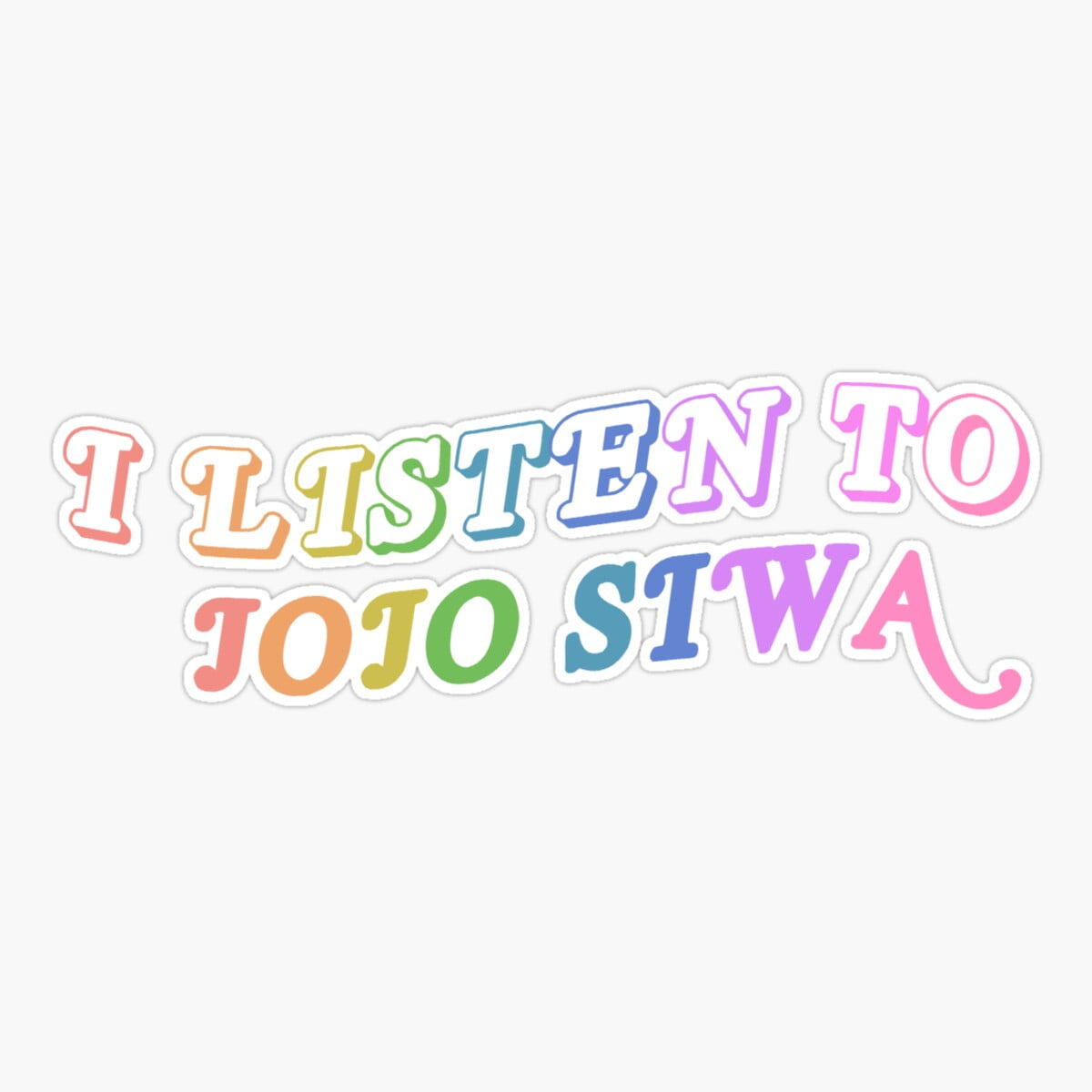 Onim I Listen To Jojo Siwa Sticker, Phone Decal Water Bottle Stickers ...