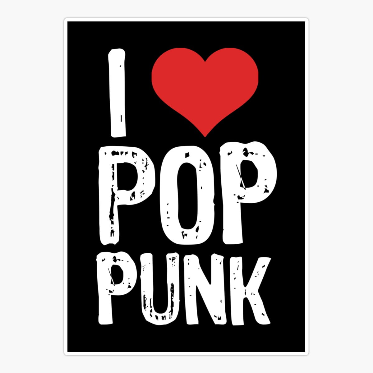 Onim I Love Pop Punk Sticker, Phone Decal Water Bottle Stickers Car ...