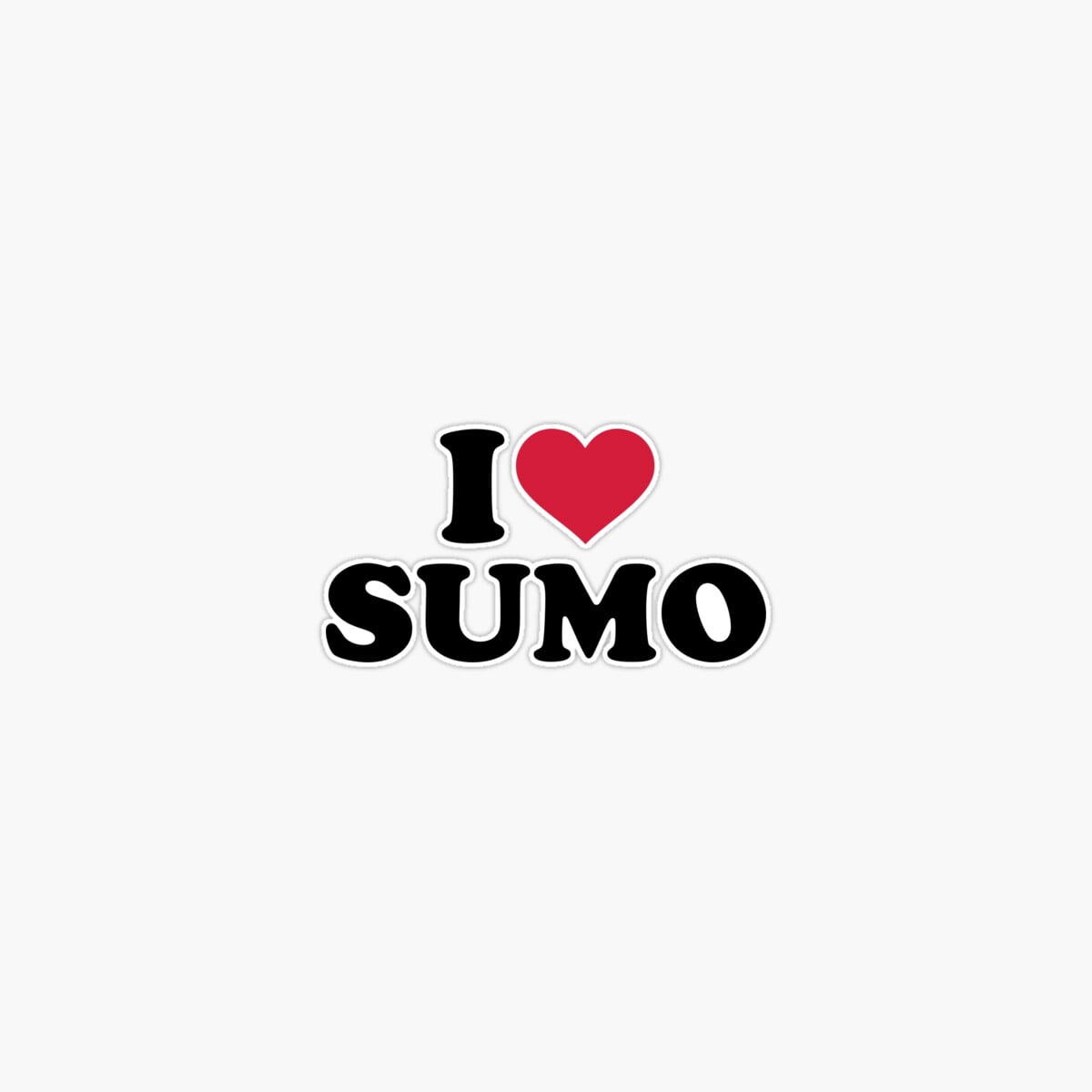 Onim I Love Sumo Wrestling Sticker, Phone Decal Water Bottle Stickers ...