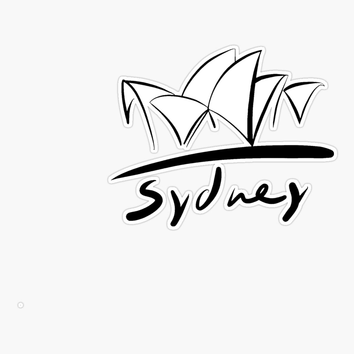Onim I Love Sydney Logo | Australia Opera House Drawing Sticker, Phone ...
