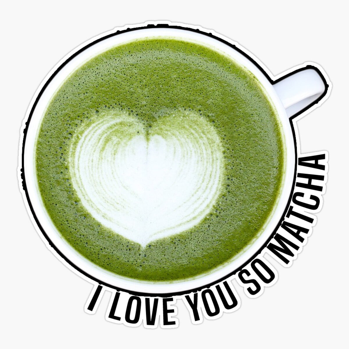 Onim I Love You So Matcha Sticker, Phone Decal Water Bottle Stickers ...