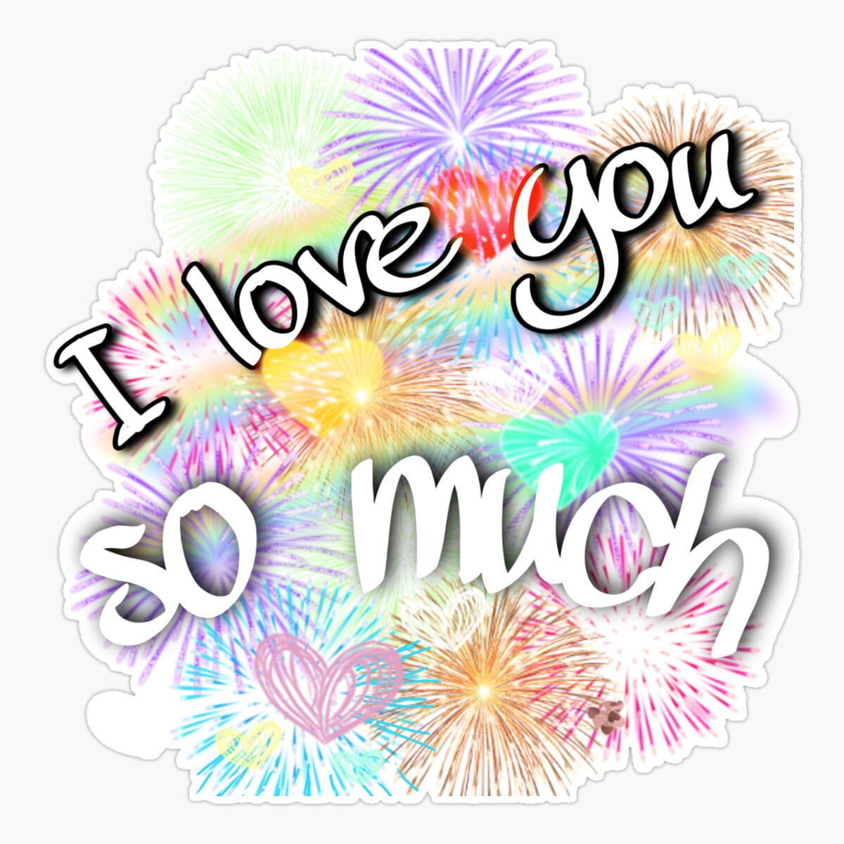 Onim I Love You So Much Sticker, Phone Decal Water Bottle Stickers Car ...
