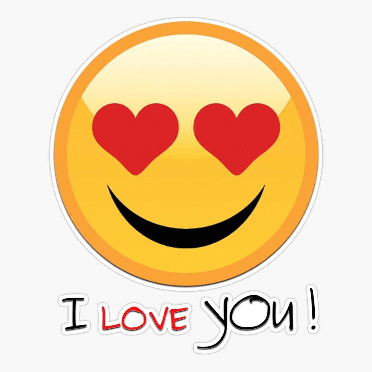 Onim I Love You Sticker, Phone Decal Water Bottle Stickers Car Decals ...