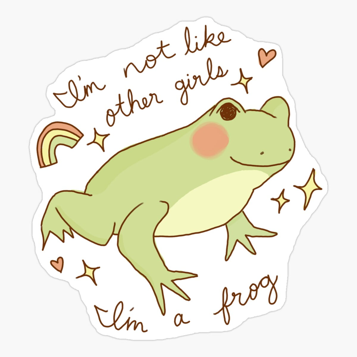 Onim I'M A Frog Sticker, Phone Decal Water Bottle Stickers Car Decals ...